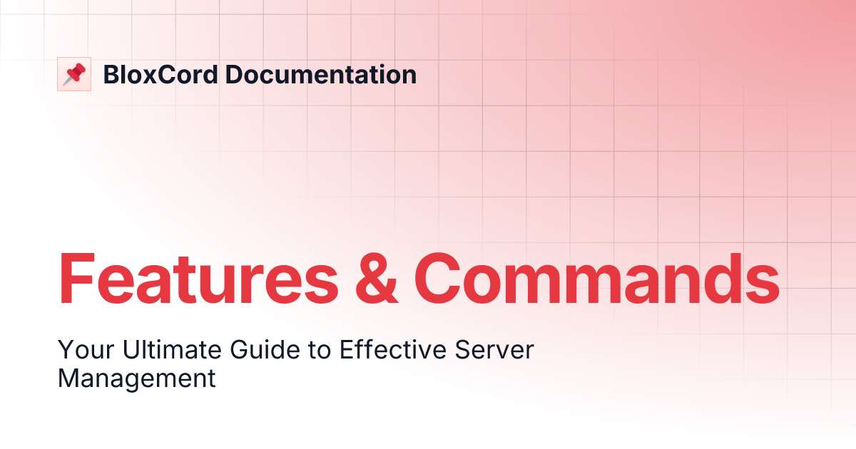 Features & Commands | BloxCord Documentation